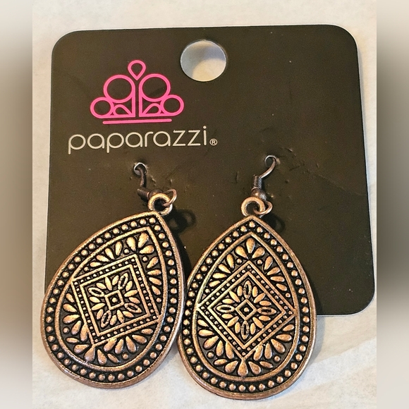 Jewelry | Brand New Paparazzi Jewelryearrings Aztec Look With A Burnt ...